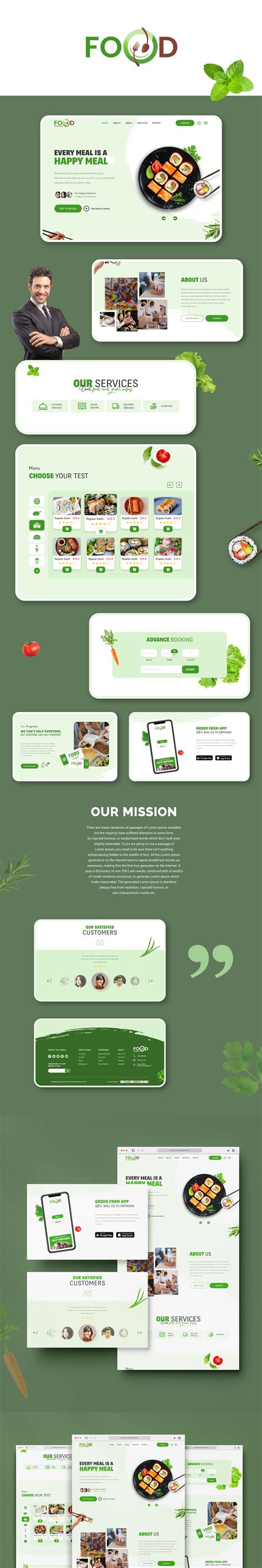 Restaurant Ui Template On Behance Restaurant Ui Template On Behance