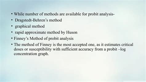 Probit Analysis For Lethal Concentration Calculating Pptx