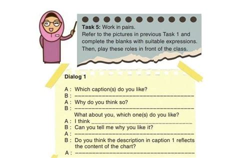 bahasa inggris kelas 12 halaman 37 dialog 1 task 5 which captions do