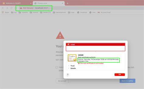 Php Ssl Certificate Works Fine On My Loclhost Xampp But Doesnt