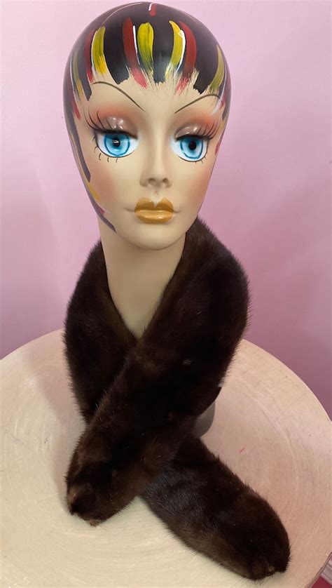 Vintage 1950s Mink Brown Gem