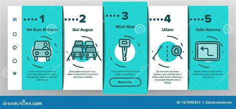 Driver Onboarding Icons Set Vector Stock Vector Illustration Of