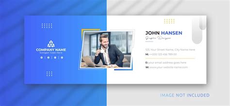 Premium Vector Minimal Email Signature Template Design