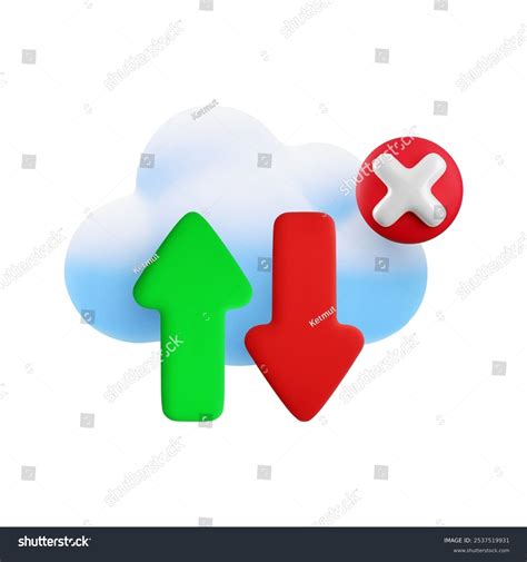 Vector Cartoon 3d Cloud Computing Error Stock Vector Royalty Free