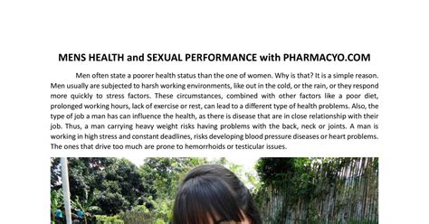 MENS HEALTH And SEXUAL PERFORMANCE Pdf DocDroid