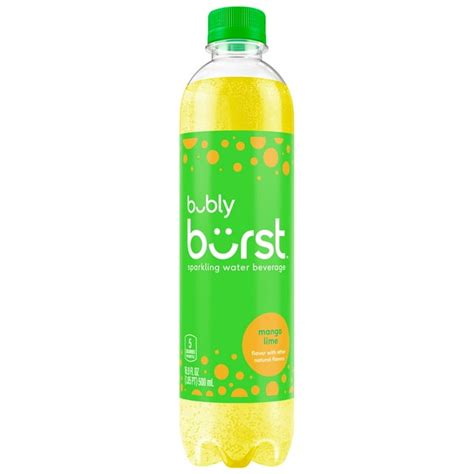 Bubly Burst Sparkling Water Beverage Mango Lime 16 9 Fl Oz Bottle