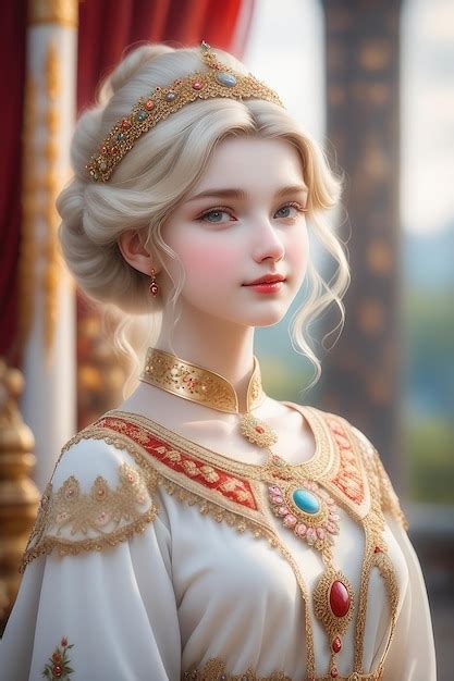 Une Belle Fille Dans Des Vêtements De Fantaisie Comme Une Déesse Dans Le Style De Dessin Animé