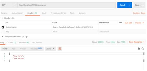 authentication handler in asp core jwt and custom core central
