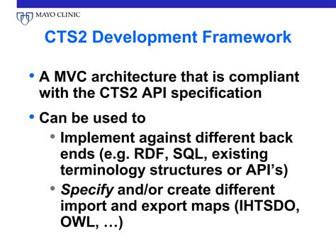 cts2 development framework ppt