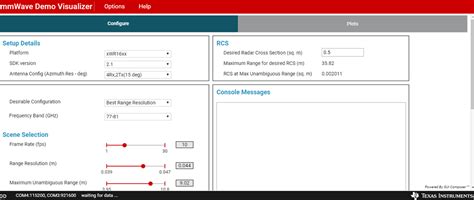 IWR BOOST Demo Visualizer Doesn T Connect To The Sensor Properly Sensors Forum Sensors