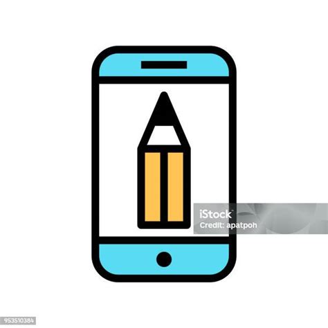 모바일 사진 편집기 아이콘입니다 스마트폰 이미지 편집 응용 프로그램 벡터입니다 간판에 대한 스톡 벡터 아트 및 기타 이미지 간판 개념 경영자 Istock