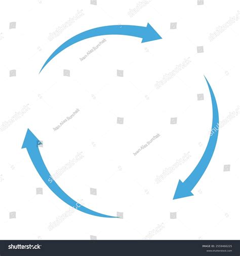 Three Arrows Circle Clockwise Cycle Recycle Stock Vector Royalty Free Shutterstock