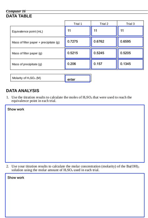 Solved Computer 16 Data Table Trial 1 Trial 2 Trial 3