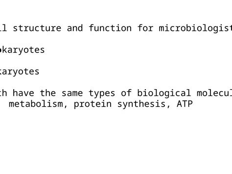 Ppt Cell Structure And Function For Microbiologists Prokaryotes