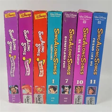 Disney Sing Along Songs Vhs Lot Of Disneyland Fun Beach Party Heigh