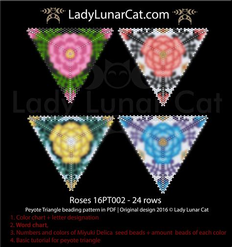 Peyote Triangles Patterns Ladylunarcat