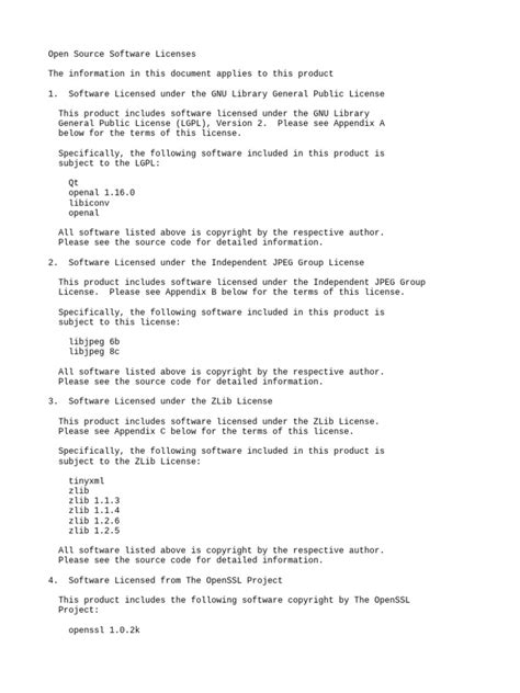 Open Source Software Licenses Pdf Library Computing Free Software