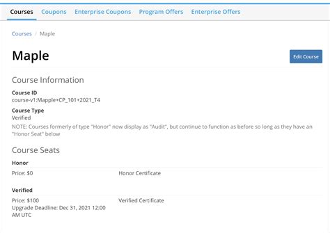 in the learning mfe the course upgrade button has an incorrect link