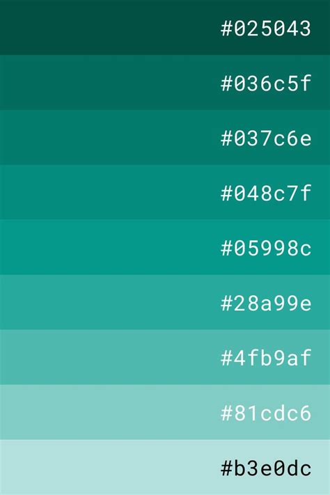 Teal Color Palette Teal Color Palette Hex Color Palette Color