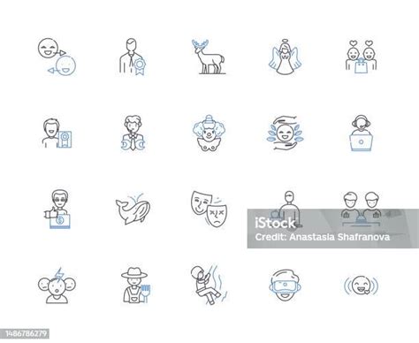 인력 관리 라인 아이콘 컬렉션입니다 생산성 일정 직원 최적화 효율성 계획 벡터 및 선형 그림을 이동합니다 출석 결석 공연 개요 표지판 설정 개선에 대한 스톡 벡터 아트 및