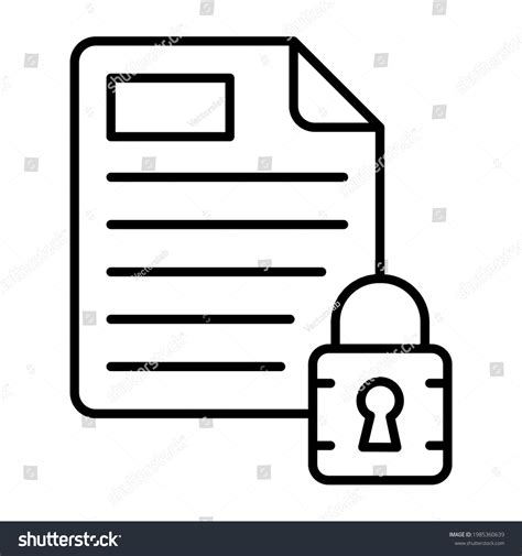 Folded Paper Padlock Linear Design Secure Stock Vector Royalty Free