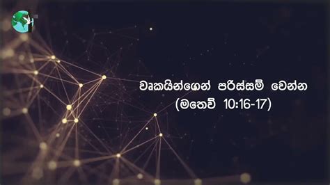 වෘකයින්ගෙන් පරිස්සම් වෙන්න මතෙව් 10 16 17 දිව්‍යමය බලාපොරොත්තුව 2023 අප්‍රේල් 12 Youtube