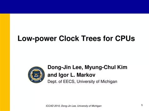 Ppt Low Power Clock Trees For Cpus Powerpoint Presentation Free Download Id1864275