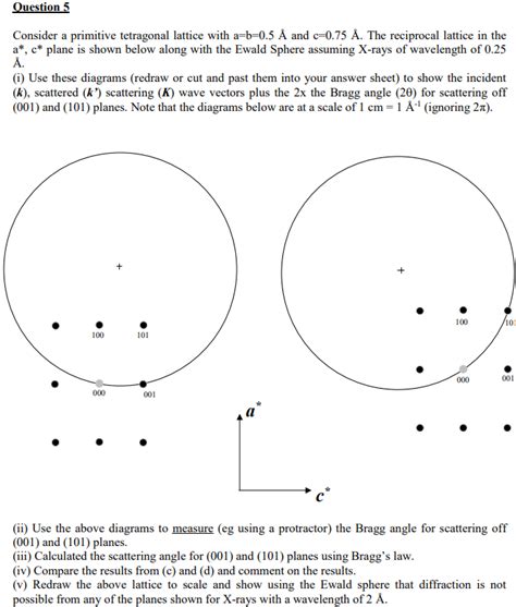 Solved Question 5 Consider A Primitive Tetragonal Lattice