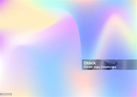 홀로그램 그라데이션 팝 크리에이티브 초대 무지개 빛깔의 질감 파란색 흐림 배경입니다 레트로 효과 유니콘 메시 모던 라이트 추상 배경입니다 보라색 홀로그램 그라데이션 0명에