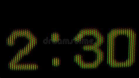 Close Up Of Digital Clock Showing Time In Led Display Stock Video