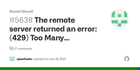 The Remote Server Returned An Error 429 Too Many Requests · Issue 5638 · Sharexsharex · Github