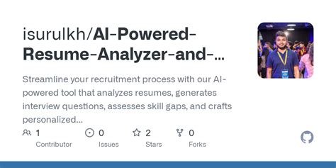 github isurulkh ai powered resume analyzer and job application