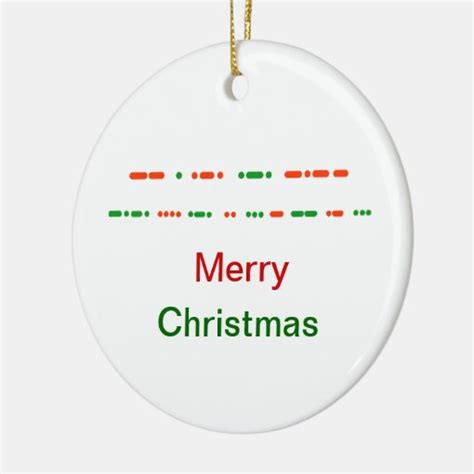 Merry Christmas In Morse Code Xmas Ornament Zazzle