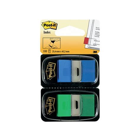 Buy Post It Index Tabs Green And Blue 100 Pack 680 GB2 From Codex Office Solutions Ireland