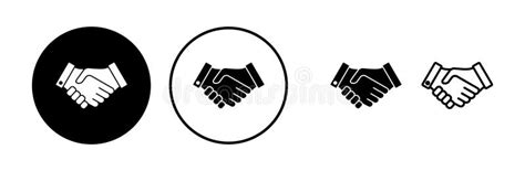 Hand Shake Icon Business Handshake Contract Agreement Partnership
