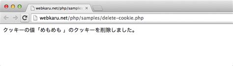 クッキーを削除する方法 Php入門 Webkaru