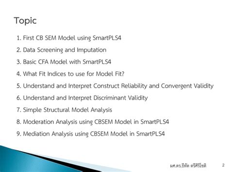 Covariance Based Structural Equation Modeling Cb Sem Model Using Smartpls4 Ppt