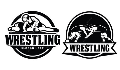 Premium Vector Set Wrestling Logo Design Template
