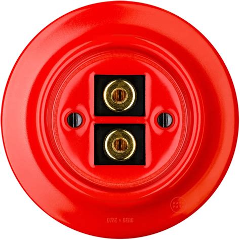 Porcelain Wall Speaker Socket Red Tools And Hardware Sockets Handles