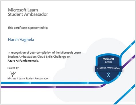 Completed Microsoft Azure Ai Fundamentals And Cloud Skills Harsh Vaghela