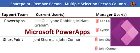 Powerapps Remove Person From Multiselect Person Column From Sharepoint