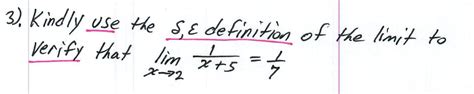 Solved 3 Kindly Use The SE Definition Of The Limit To Chegg Com