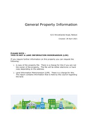 Fillable Online Land Information Memorandum LIM Reports Fax Email Print PdfFiller