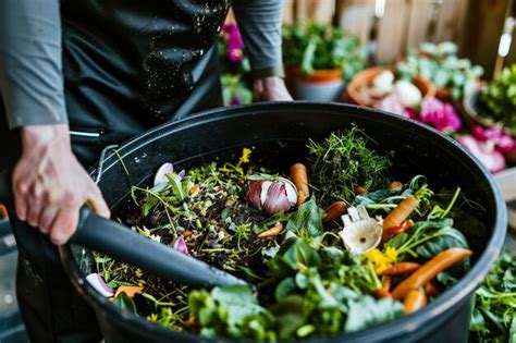 A Household Composting System Premium Ai Generated Image