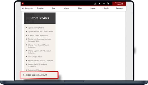 Close A DBS POSB Deposit Account POSB Singapore