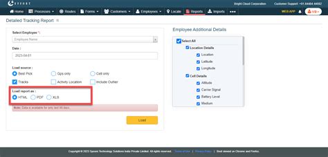 Generate A Detailed Tracking Report