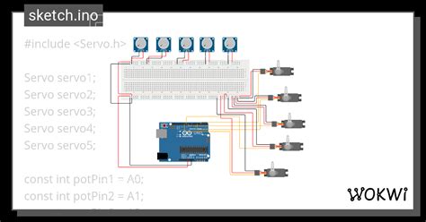 Robotics Arm Wokwi Esp32 Stm32 Arduino Simulator