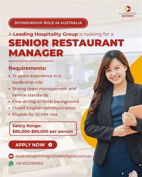 Sc494sponsorshipavailable Hospitality Immigrationhotspot Australia Ashwin Tyagi