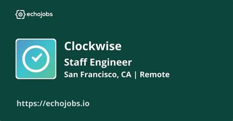 Clockwise Is Hiring Staff Engineer Usd 170k 256k San Francisco Ca