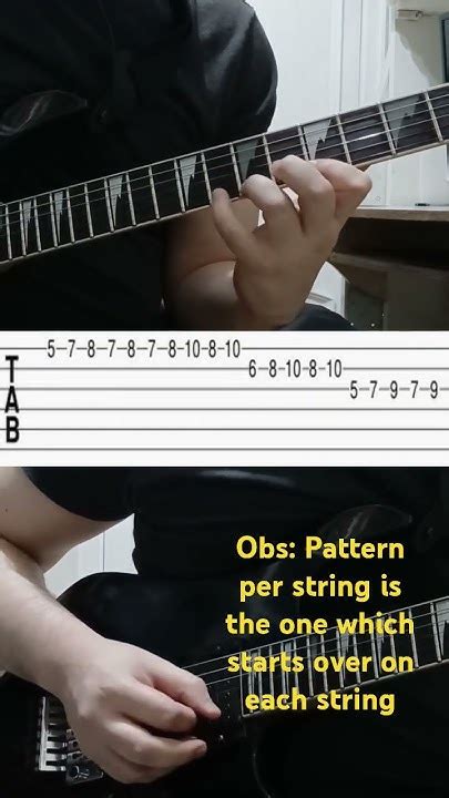 Pattern 1 2 3 2 3 Per String Por Corda Guitartechnique Youtube